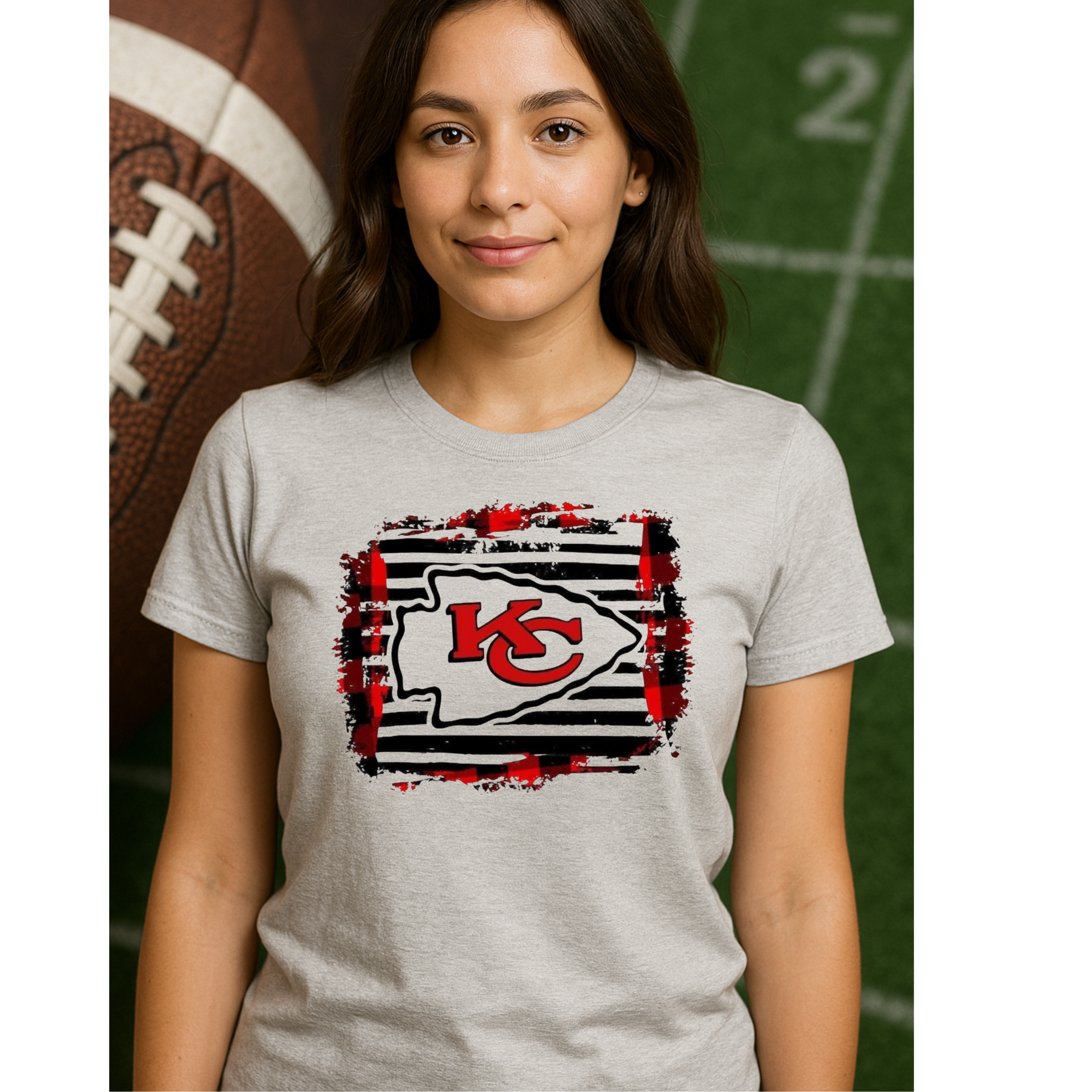 Chiefs Black-White Stripe - Lori's Custom Designs